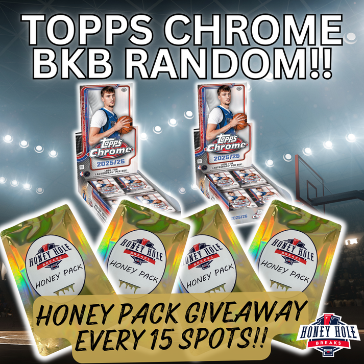 2x 2025/26 Topps Chrome Basketball Hobby + 2 HONEY PACKS - RANDOM TEAM ...